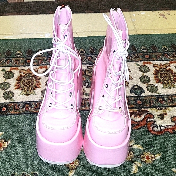 Demonia | Shoes | Demonia Camel23s In Holographic Pink | Poshmark